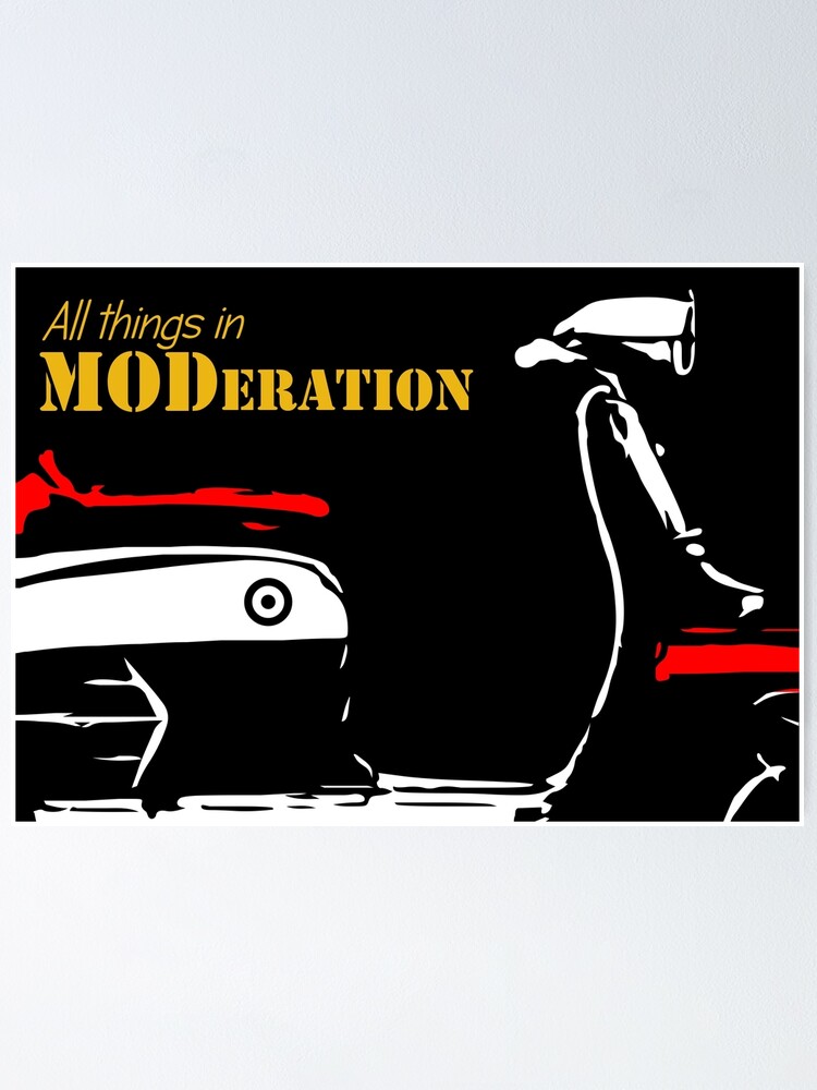 "Retro Mod Scooter design" Poster by 7athena | Redbubble