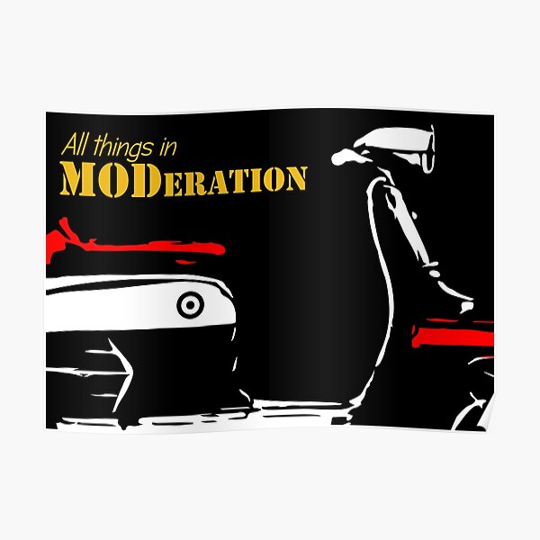 "Retro Mod Scooter design" Poster by 7athena | Redbubble