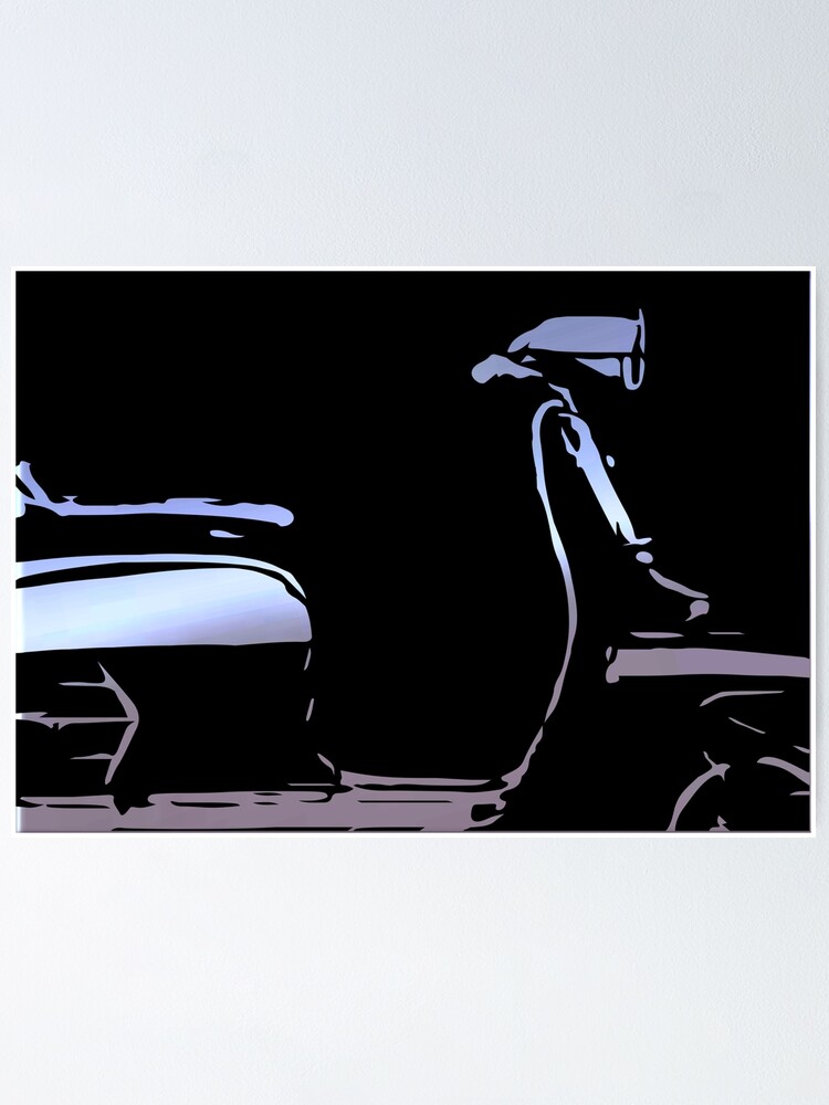 "Mod Scooter" Poster by 7athena | Redbubble