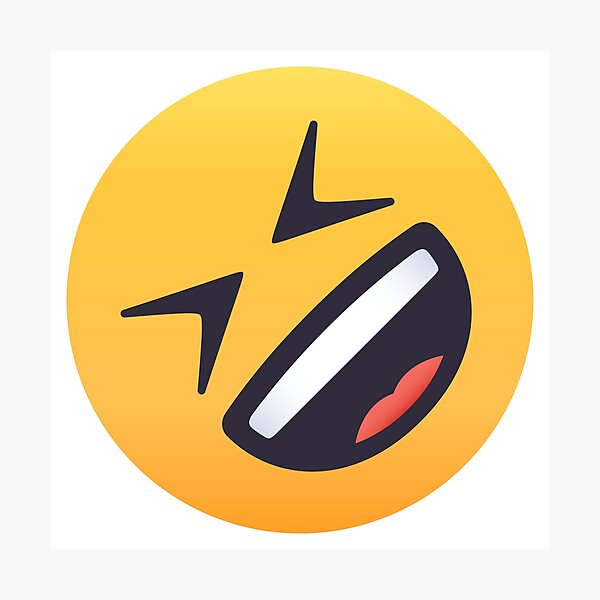 "JoyPixels™ ROFL Face Emoji" Photographic Print by joypixels | Redbubble