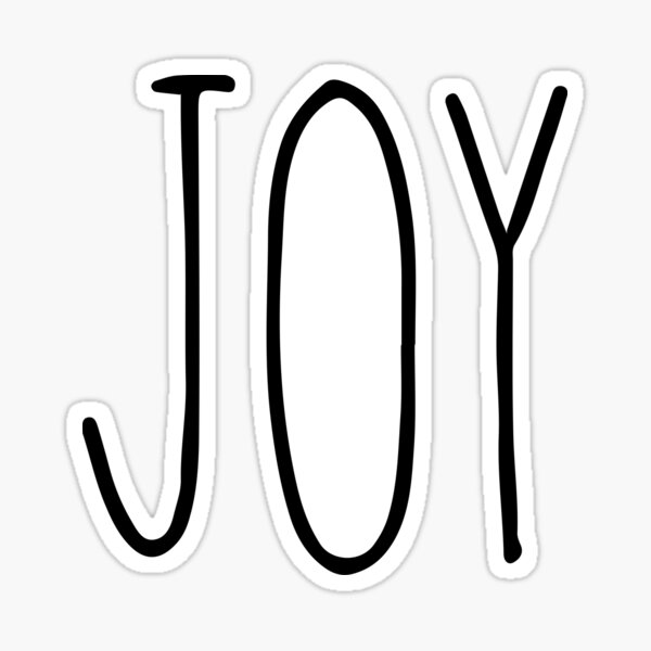 "Joy, Minimalist Design" Sticker for Sale by Zonie58 | Redbubble