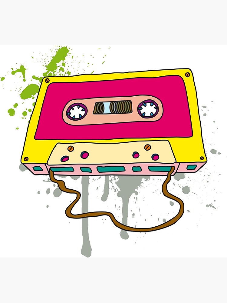 "Music Cassette Retro Tape Vintage Graffiti" Poster for Sale by Helen ...
