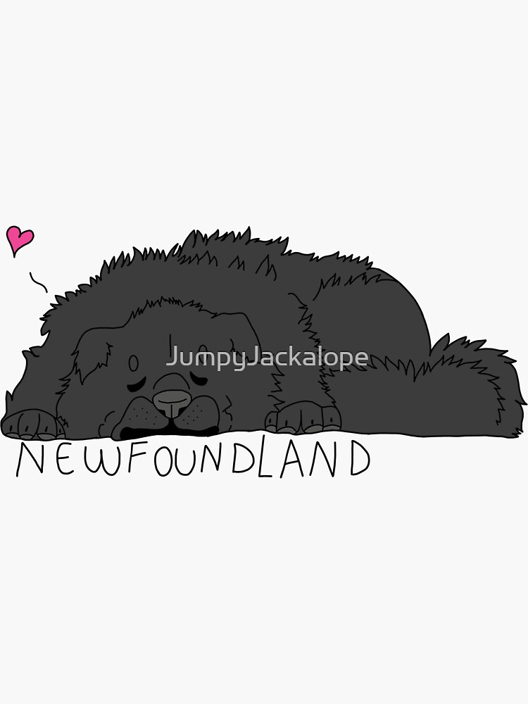 "Newfie" Sticker for Sale by JumpyJackalope | Redbubble