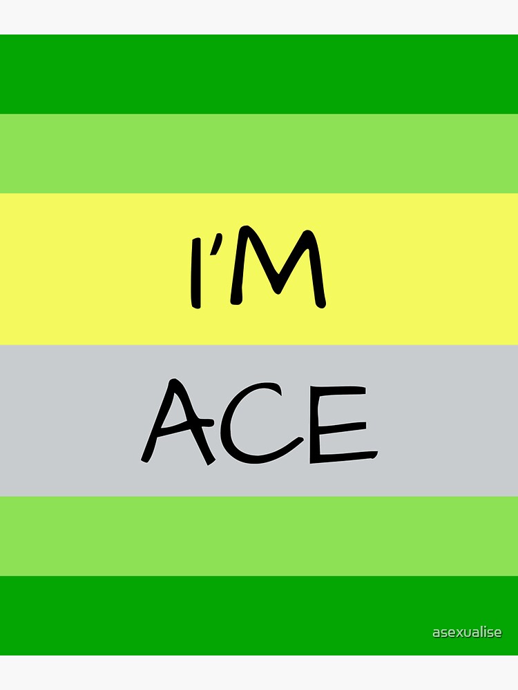 "AROMANTIC FLAG I'M ACE ASEXUAL T-SHIRT" Sticker for Sale by asexualise ...