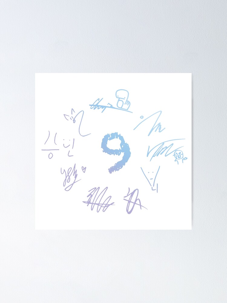 "Stray Kids OT9 Signatures YOU" Poster by bellmakesart | Redbubble