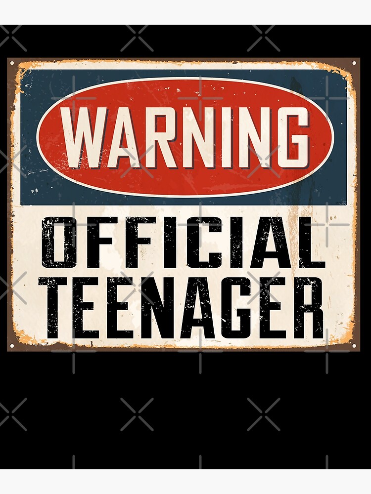 13th Birthday Warning Vintage Teenager 13 Year Old Premium Matte ...