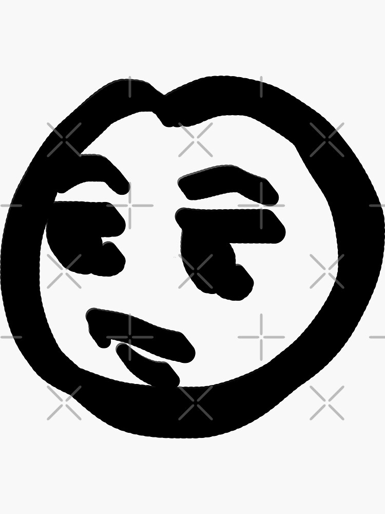 "Nonchalant Emoji" Sticker for Sale by Kiwikeelys | Redbubble