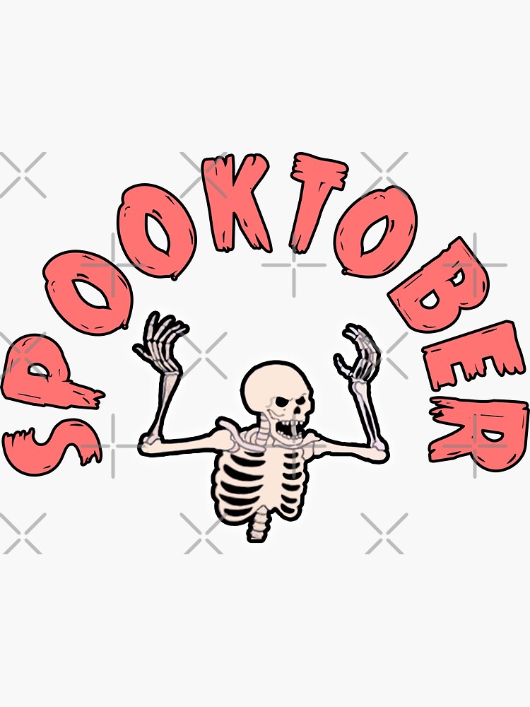 "Spooktober" Sticker for Sale by Barnyardy | Redbubble