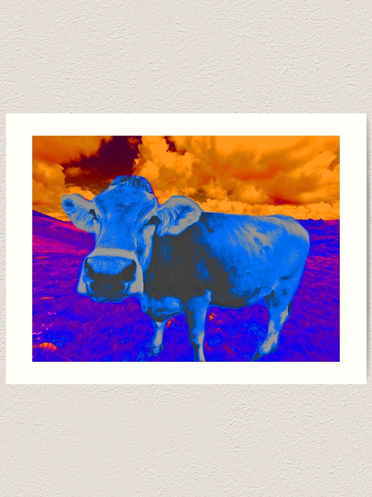 "Psychedelic Cow " Art Print by Leahd1986 | Redbubble