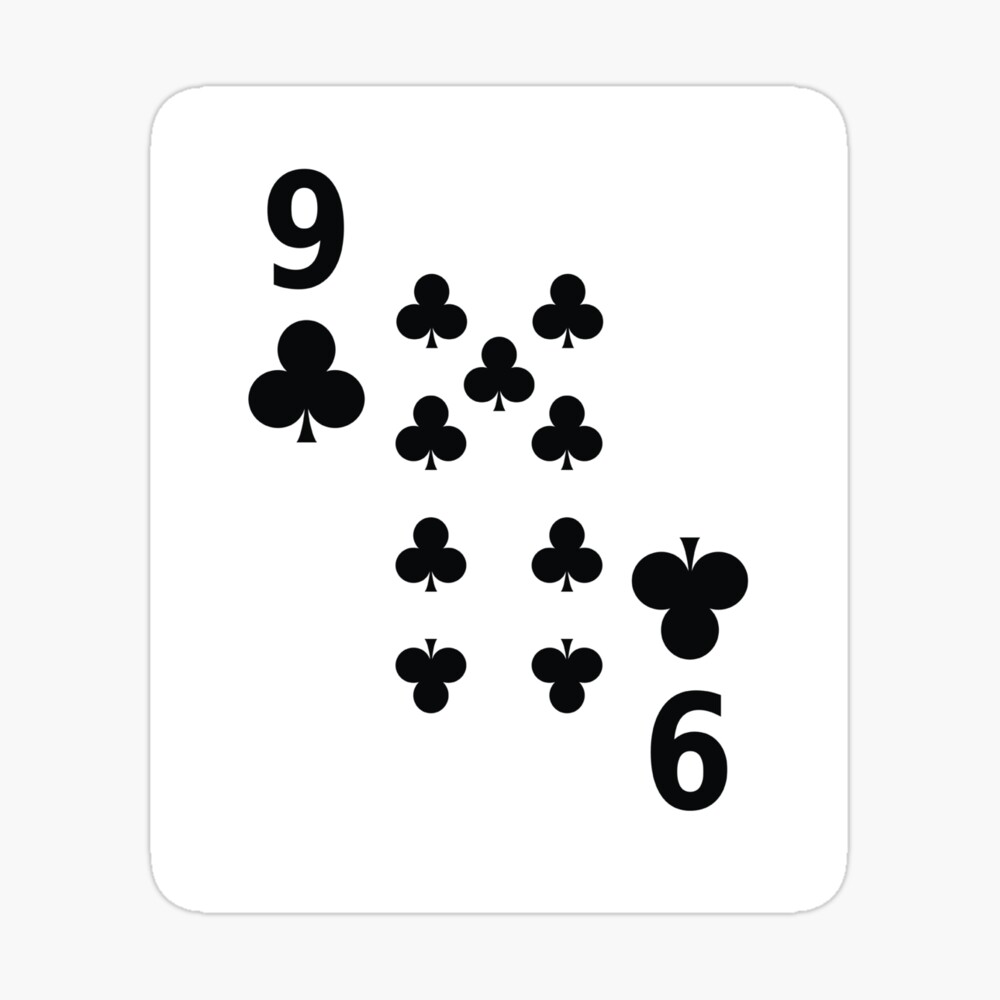 Nine Clubs Card Separable Nine Club Poker Card On White Background