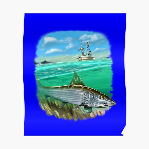 "Full Image Bonefish Fishermen Fishing" Poster by fantasticdesign ...