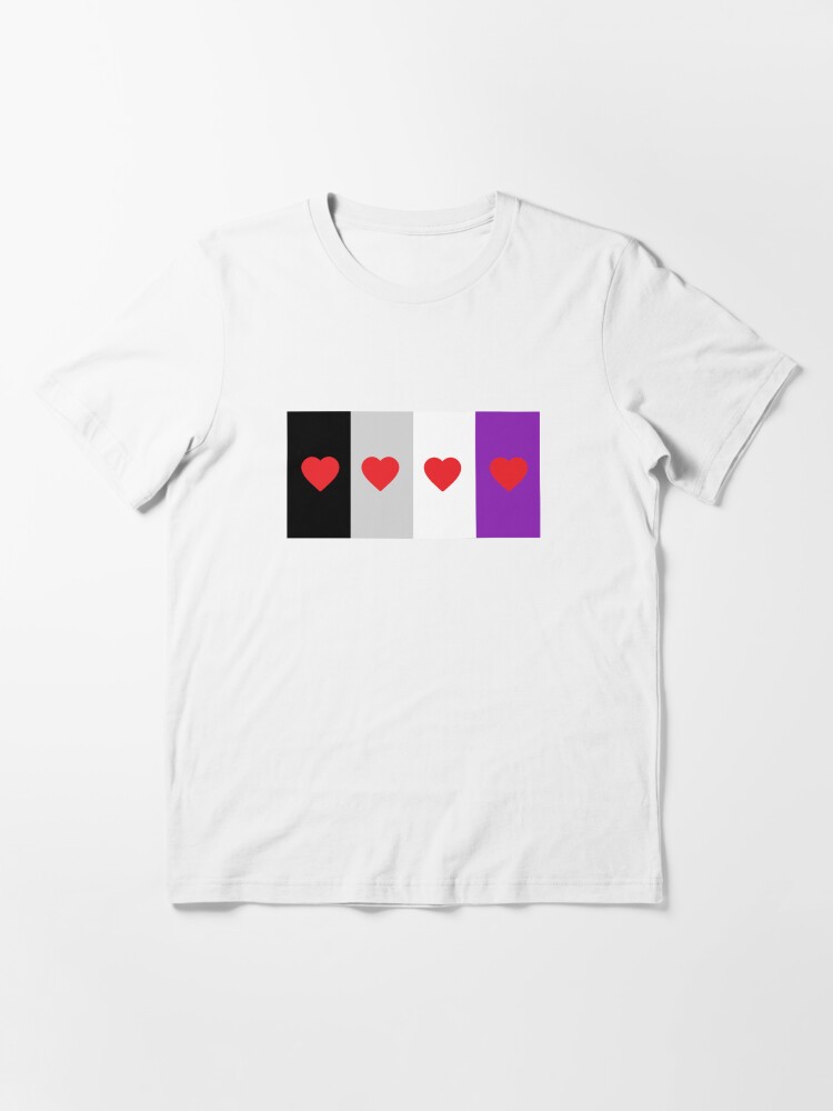 "HETEROROMANTIC LOVE HEARTS ASEXUAL FLAG ASEXUAL T-SHIRT" T-shirt for ...
