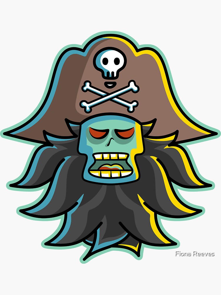 "Pirate LeChuck" Sticker for Sale by freeves | Redbubble
