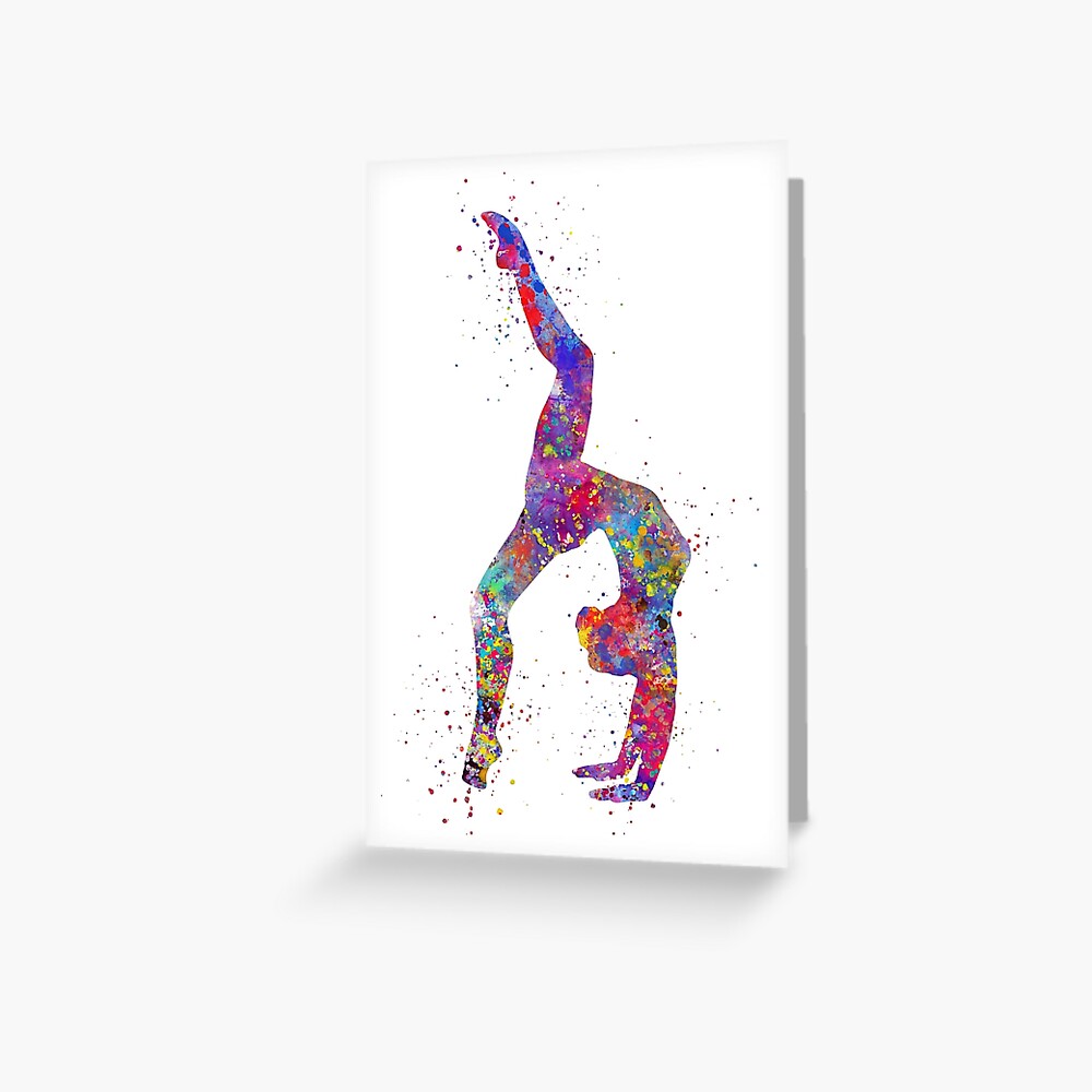 "Gymnastics girl, watercolor gymnastics, teen gift, gymnastics wall art ...