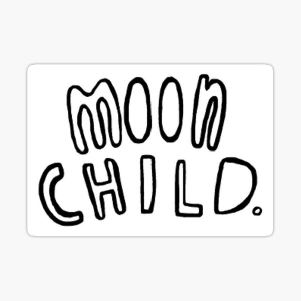 "Moonchild 2" Sticker by phantastique | Redbubble