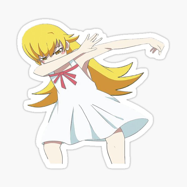 "Shinobu Dab - Monogatari" Sticker for Sale by PensiveCactus | Redbubble