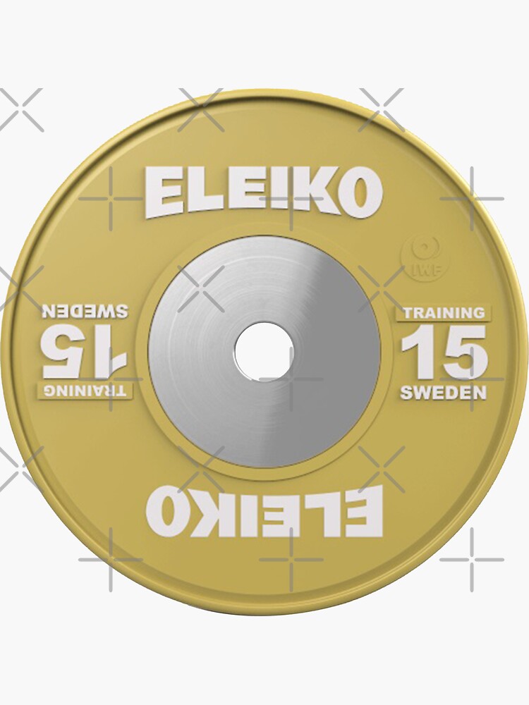 "Weightlifting 15kg Plate" Sticker for Sale by hadicazvysavaca | Redbubble