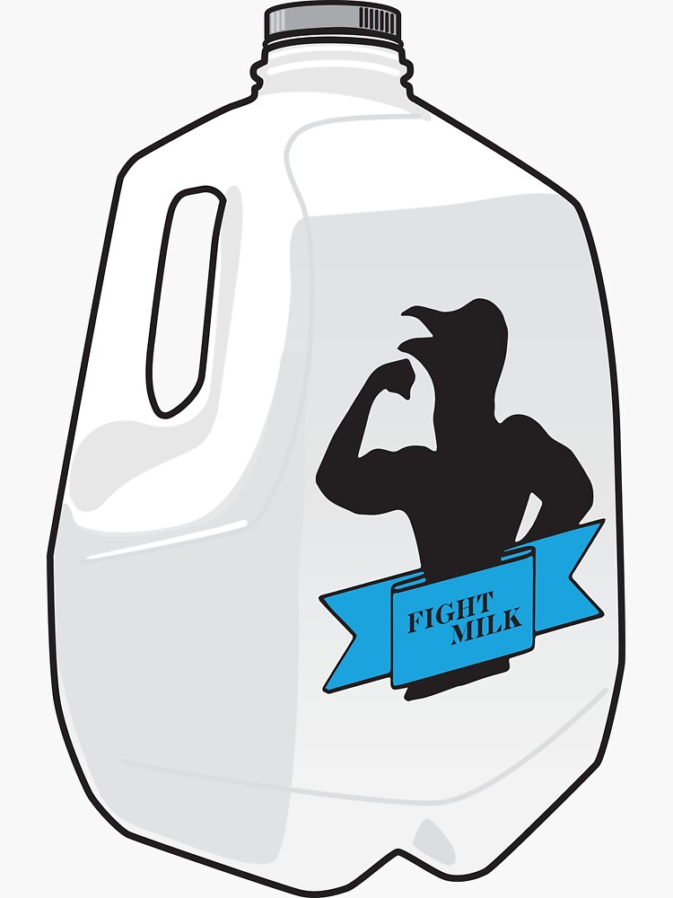 "Fight Milk" Sticker for Sale by MidgyWidgy | Redbubble