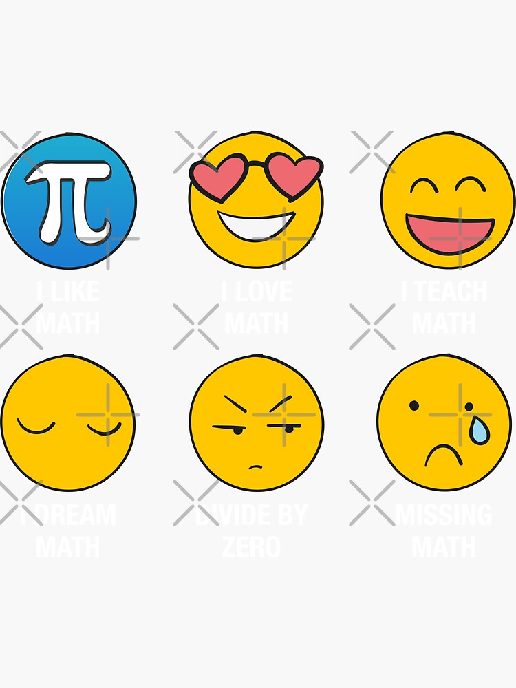 Sticker « J'aime, j'aime les mathématiques Drôle Emoji Émoticône Social ...