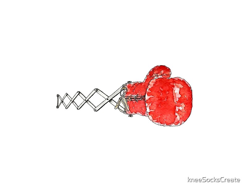 "Spring Loaded Boxing Glove" by kneeSocksCreate | Redbubble