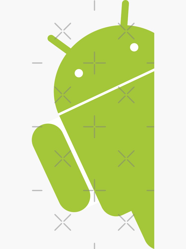 "Android Peeking (Right)" Sticker for Sale by gomex | Redbubble