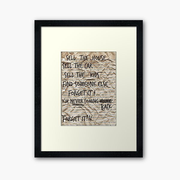 "Colby's Letter - Apocalypse Now 1979" Framed Art Print for Sale by ...