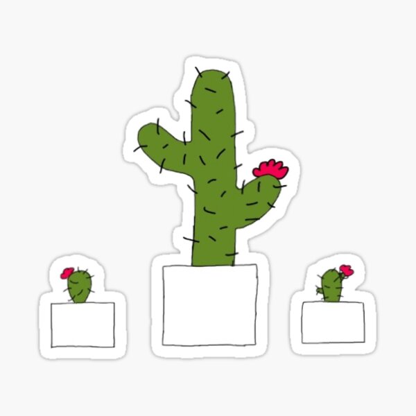 "Cacti" Sticker for Sale by curlycdesigns18 | Redbubble