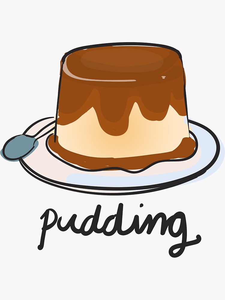 "pudding" Sticker for Sale by lucata | Redbubble