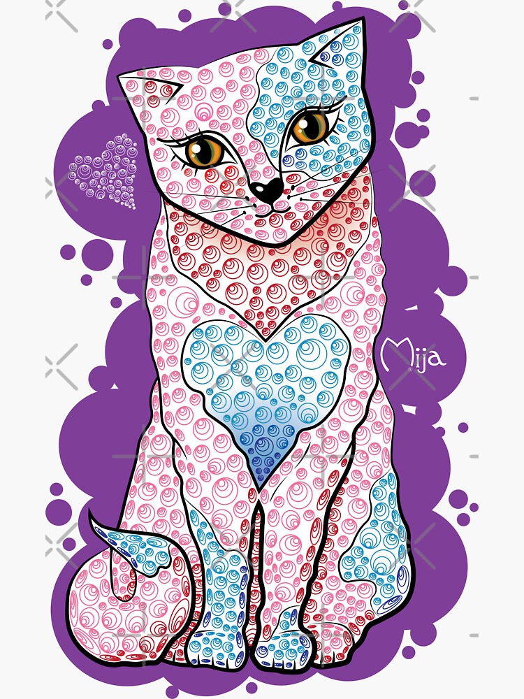 "Mija Cat" Sticker for Sale by kadanceshop | Redbubble