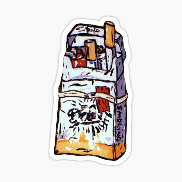 "Vintage Cigarette Box sticker" Sticker for Sale by gabijording | Redbubble