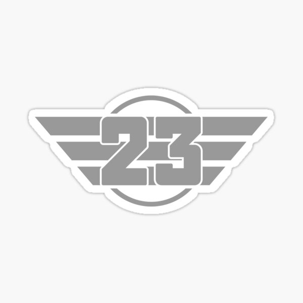 "Number 23 Striped Logo" Sticker by ballerelite | Redbubble