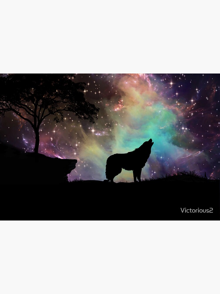 "Galactic Wolf" Sticker for Sale by Victorious2 | Redbubble