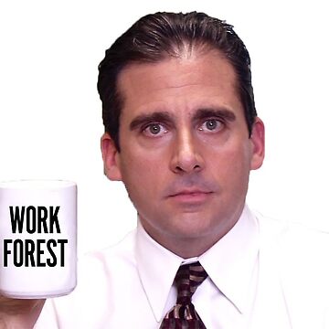 "work forest michael scott- wake forest" Sticker for Sale by lilly101 ...
