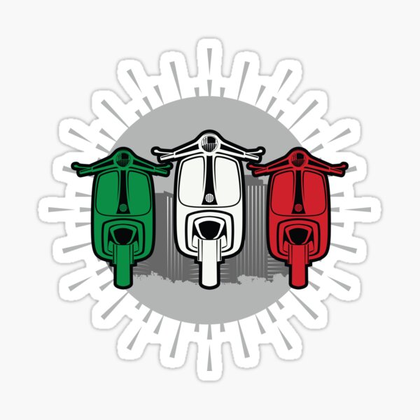 "Scooter Italia | Moped Italy flag two-wheeler" Sticker by anziehend ...