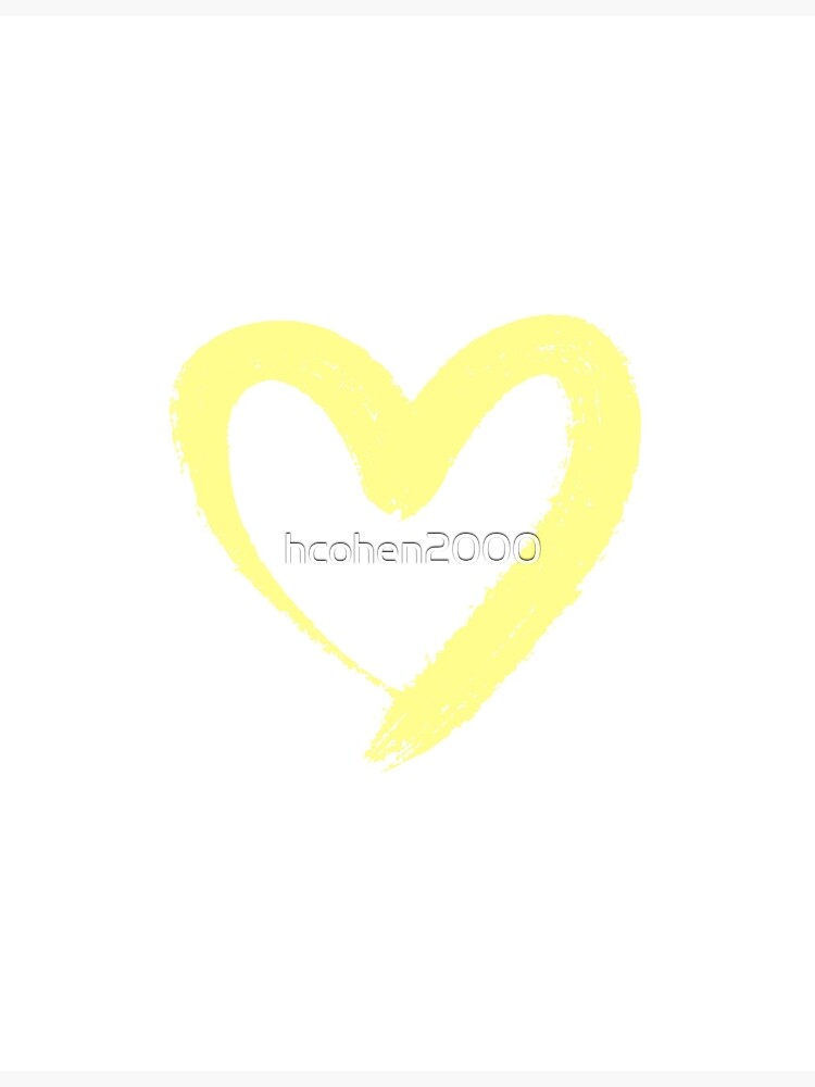 "Yellow Heart Sticker" Poster for Sale by hcohen2000 | Redbubble