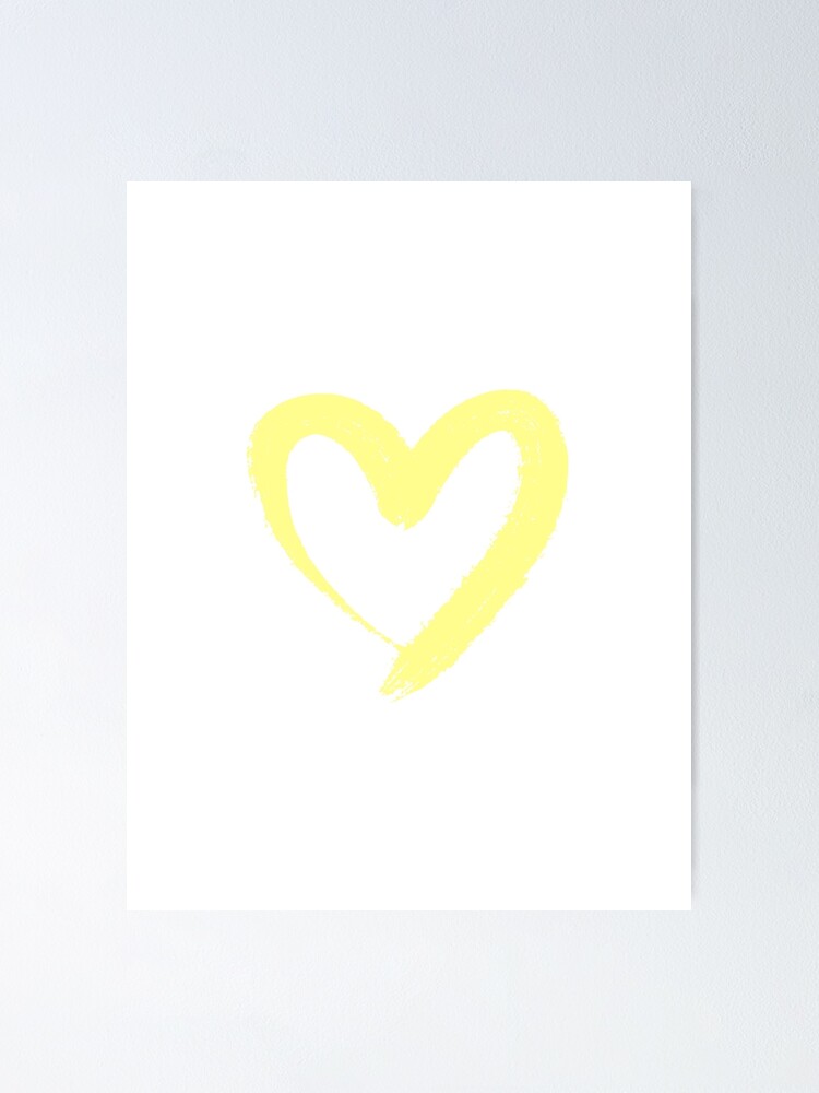"Yellow Heart Sticker" Poster for Sale by hcohen2000 | Redbubble