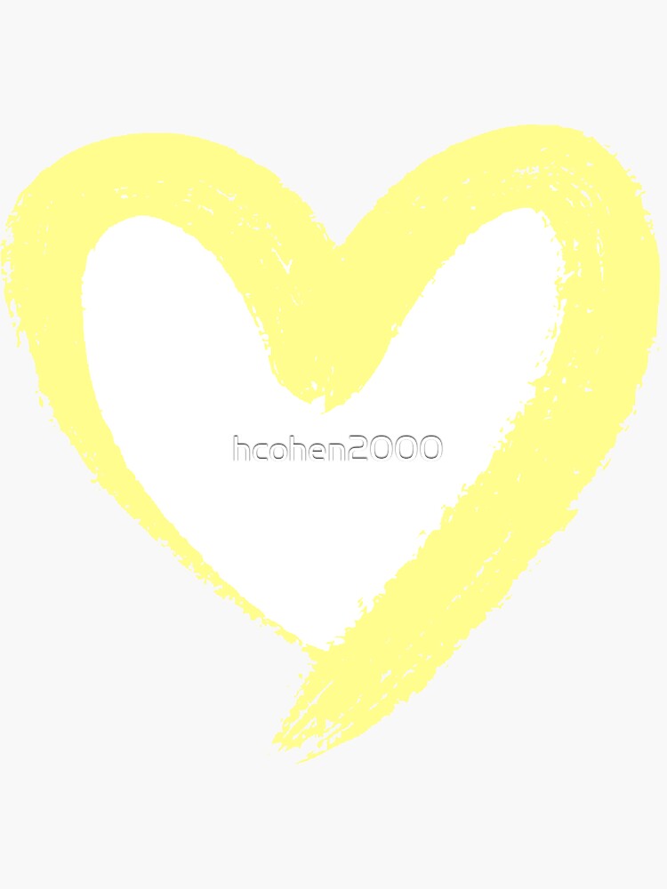 "Yellow Heart Sticker" Sticker for Sale by hcohen2000 | Redbubble