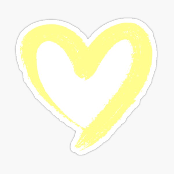 "Yellow Heart Sticker" Sticker for Sale by hcohen2000 | Redbubble