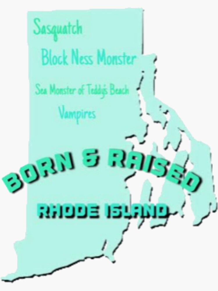 "Rhode Island Cryptids - Born & Raised" Sticker for Sale by carlyscreations | Redbubble