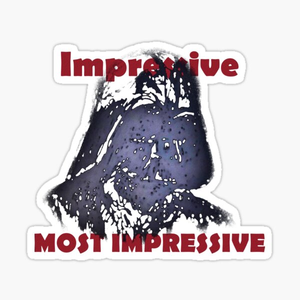 "Impressive.....MOST IMPRESSIVE" Sticker for Sale by JMACSKETCH | Redbubble