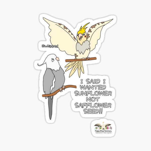 "HWS SASSY COLLECTION! - COCKATIEL " Sticker by HappyWings | Redbubble