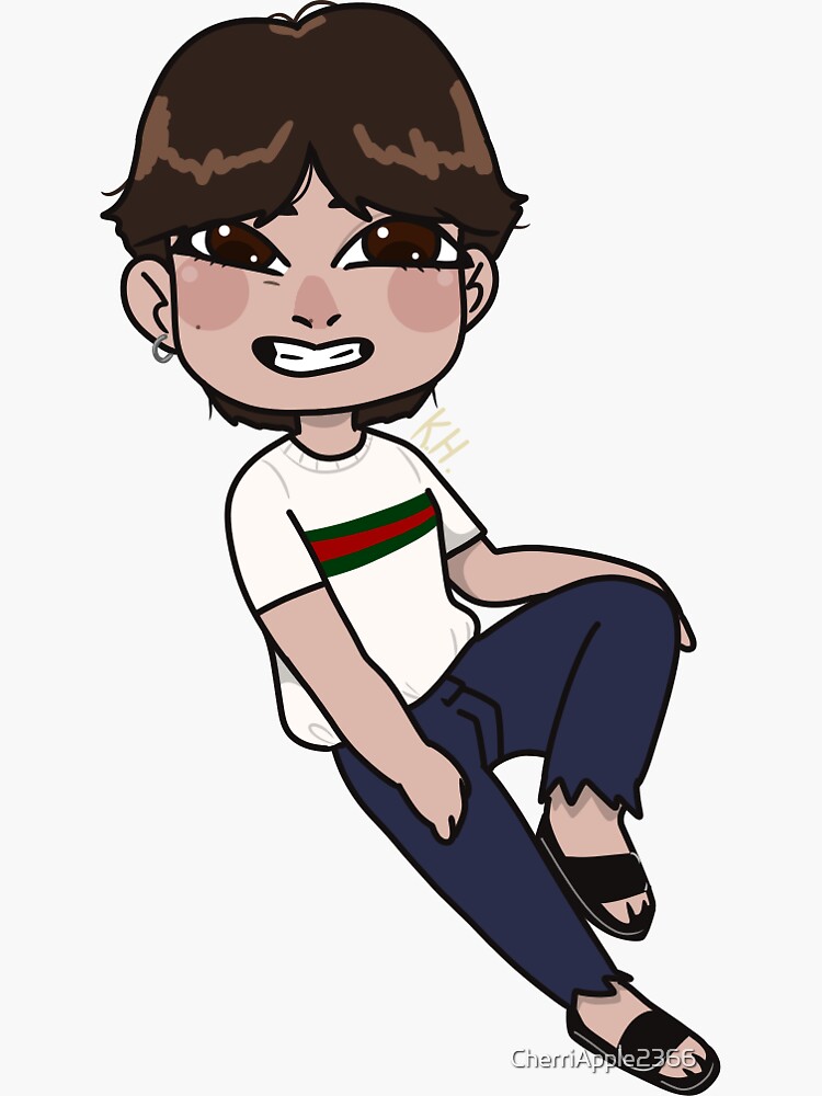 "Taehyung Chibi" Sticker by CherriApple2366 | Redbubble