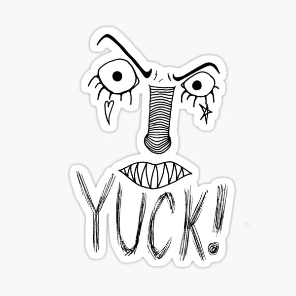 Yuck Face Stickers | Redbubble