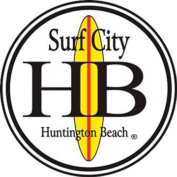 "Huntington Beach" Sticker for Sale by DapperShirts | Redbubble