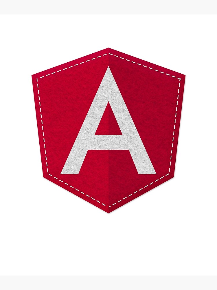 "Angular Logo JS JavaScript Developer" Poster for Sale by vladocar | Redbubble