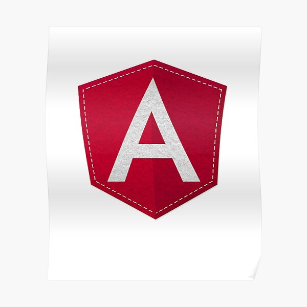 "Angular Logo JS JavaScript Developer" Poster for Sale by vladocar ...