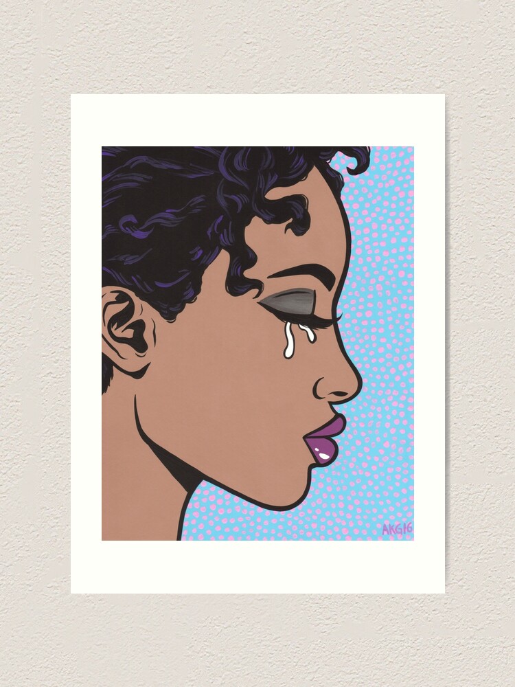 "Crying Comic Girl" Art Print for Sale by turddemon | Redbubble
