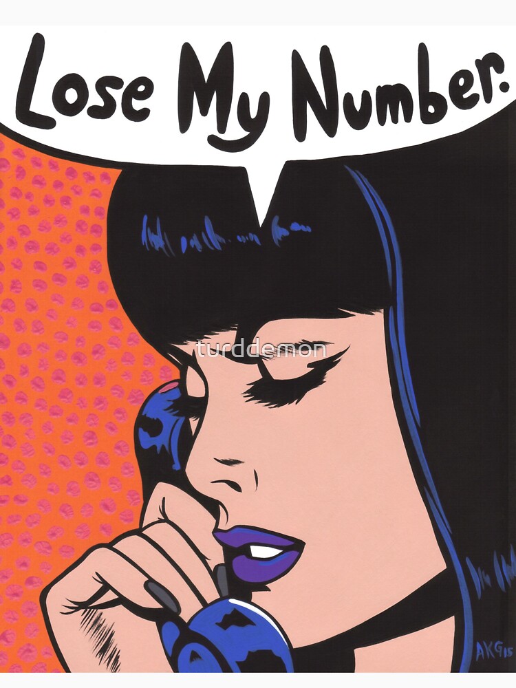 "Lose My Number" Essential T-Shirt for Sale by turddemon | Redbubble