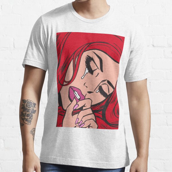 Red Hair Crying Comic Girl T Shirt For Sale By Turddemon Redbubble