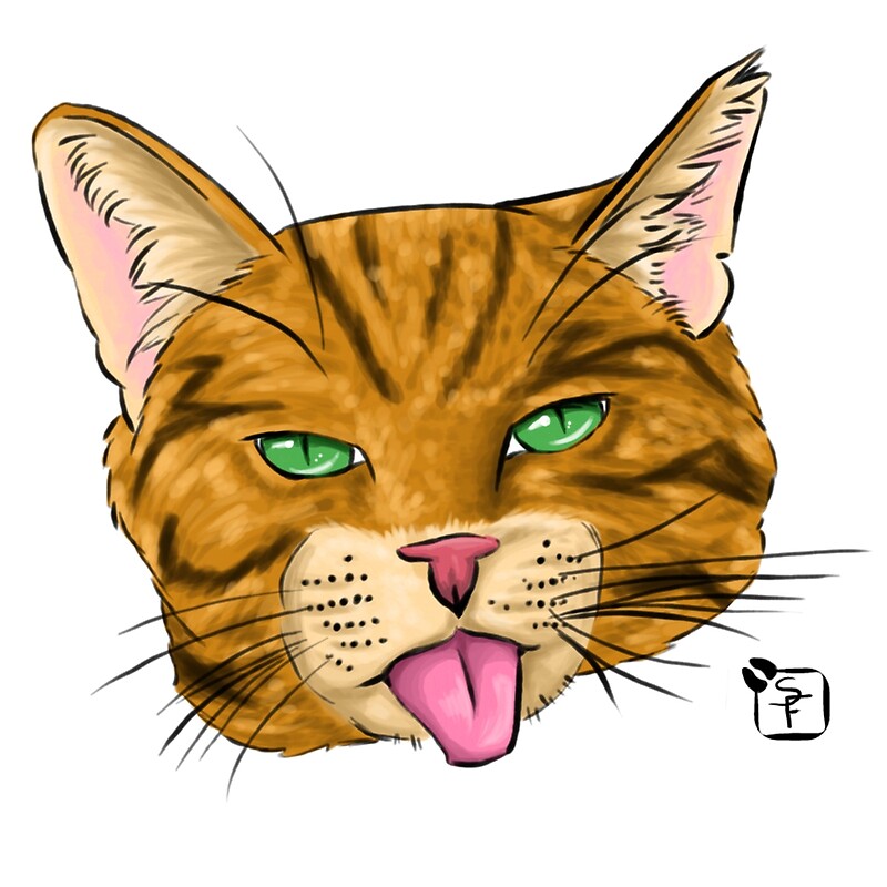 "Orange Tabby Cat Face" by SonneFaunArt | Redbubble